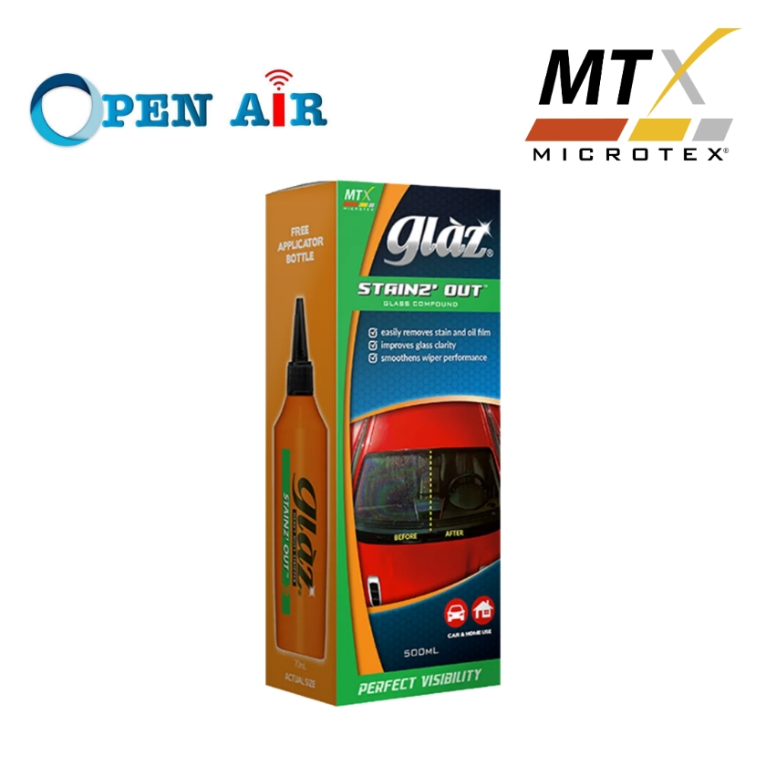 Microtex MTX Glass Detailing Glaz Stainz' Out Glass Compound (500ml ...