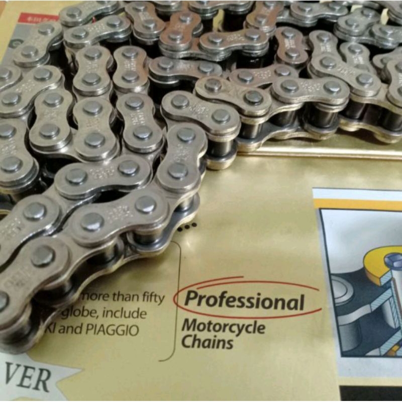 CHOHO Chain Black / Silver / Chrome 428H-120L - Motorcycle Chain ...