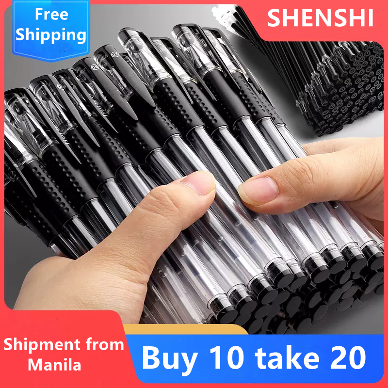 SHENSHI gel pen gel pen set 12pcs black gel pen 0 5 school supplies ...