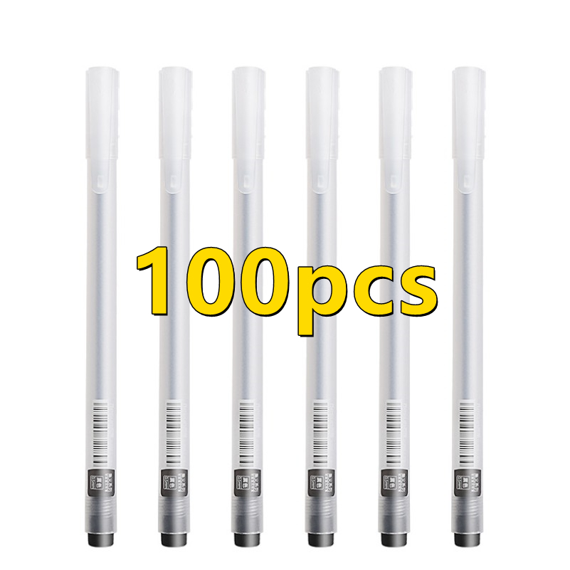 Oumi Pen 100Pcs MUJI ins style Gel Pen black frosted full needle tube 0 ...