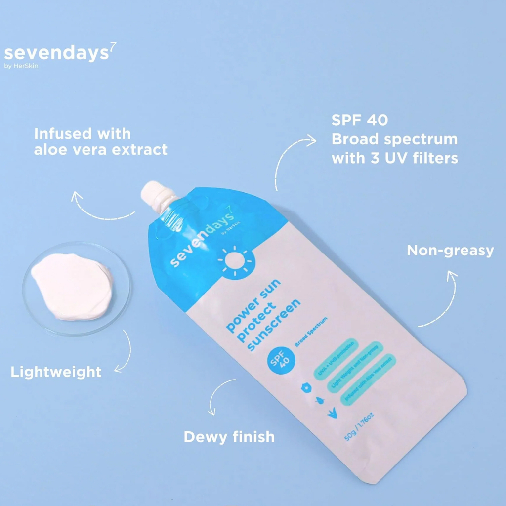 SEVENDAYS Power Sun Protect Sunscreen SPF 40 50g SACHET | Shopee ...