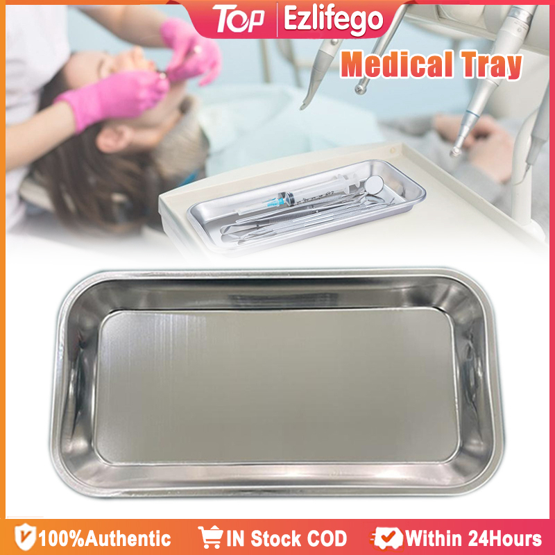 Stainless Steel Silver Medical Tray Professional Dental Procedure Tray ...