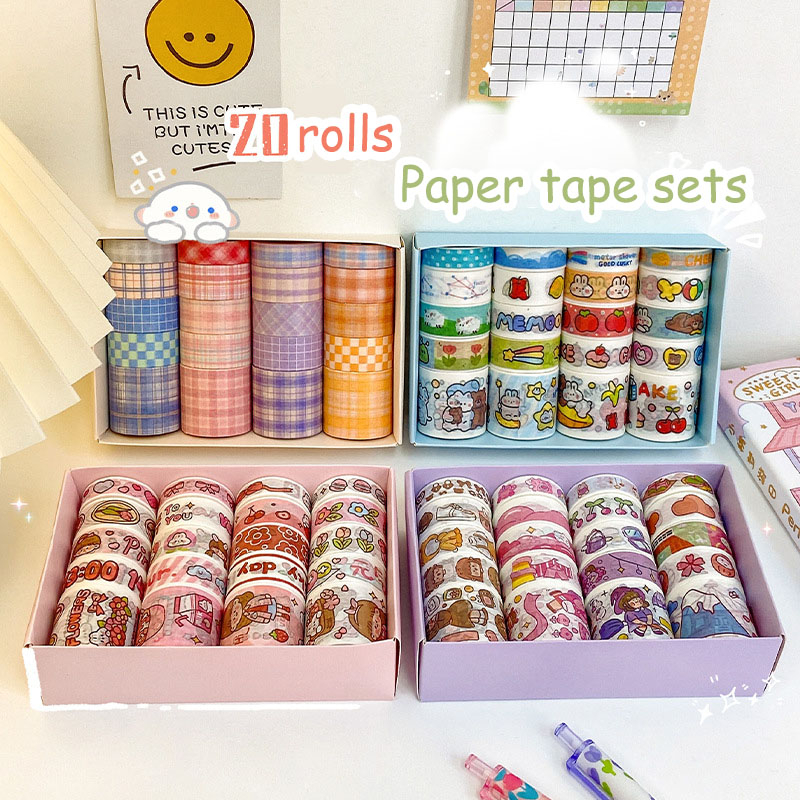20PCS Hand Account Tape Cute Cartoon Hand Account Stickers And Paper ...