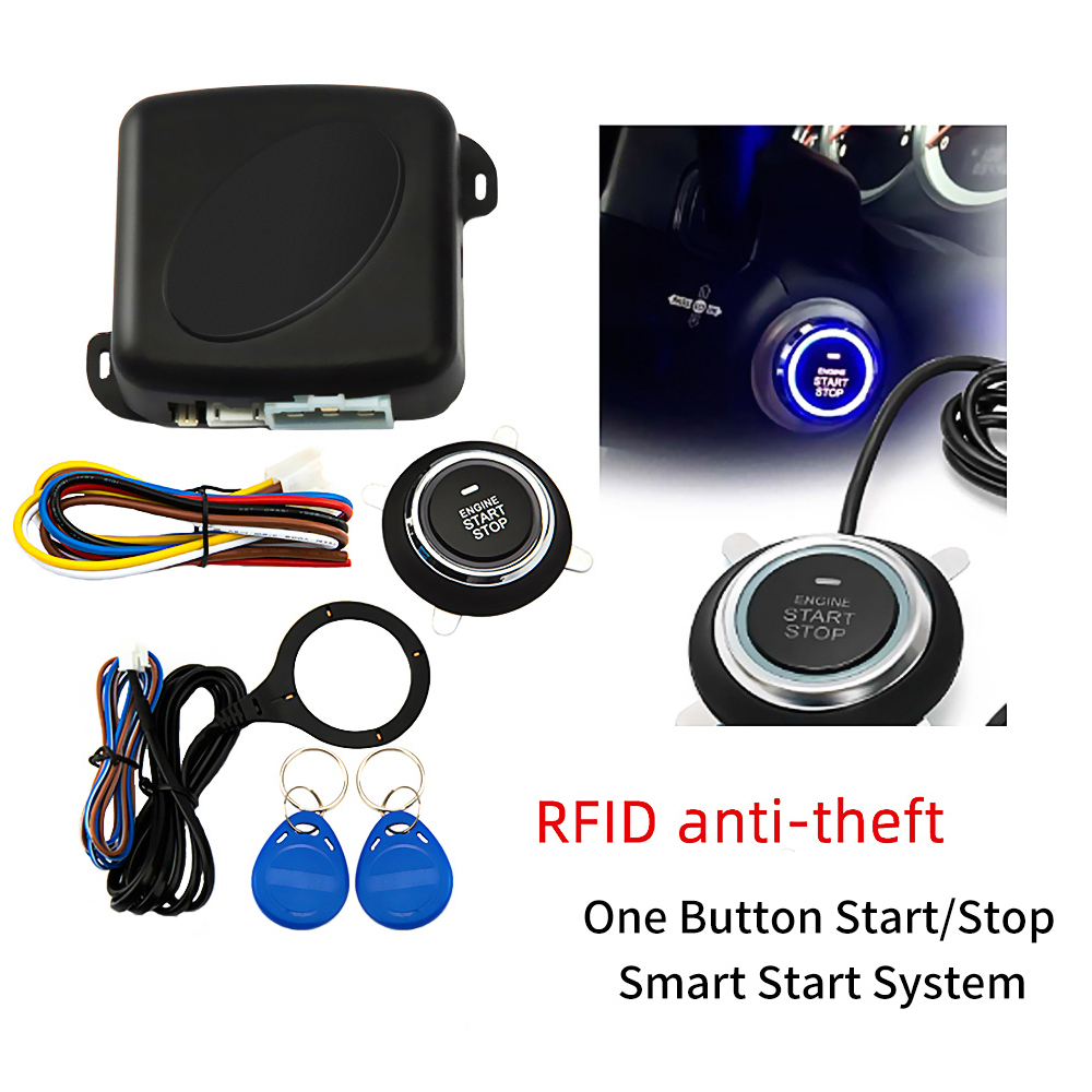 Car Start Stop Button Engine RFID Anti-theif System Push Button Starter ...