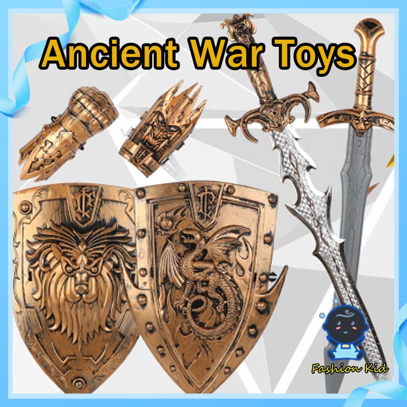 Ancient War Pretend Toys Plastic Sword Shield Wrister Axe Realize ...