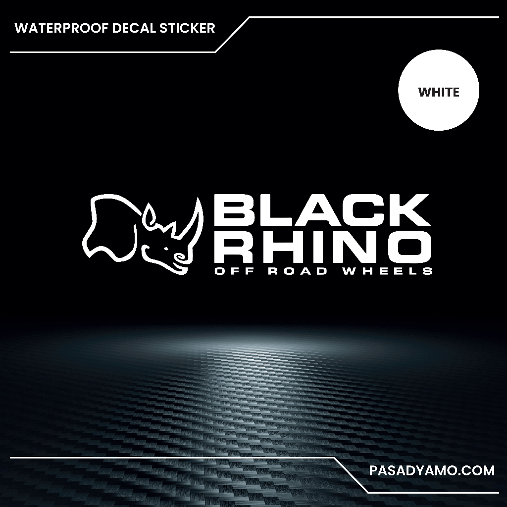 Black Rhino Off Road Wheels Machine Cut Decal Sticker for Cars, Laptops ...