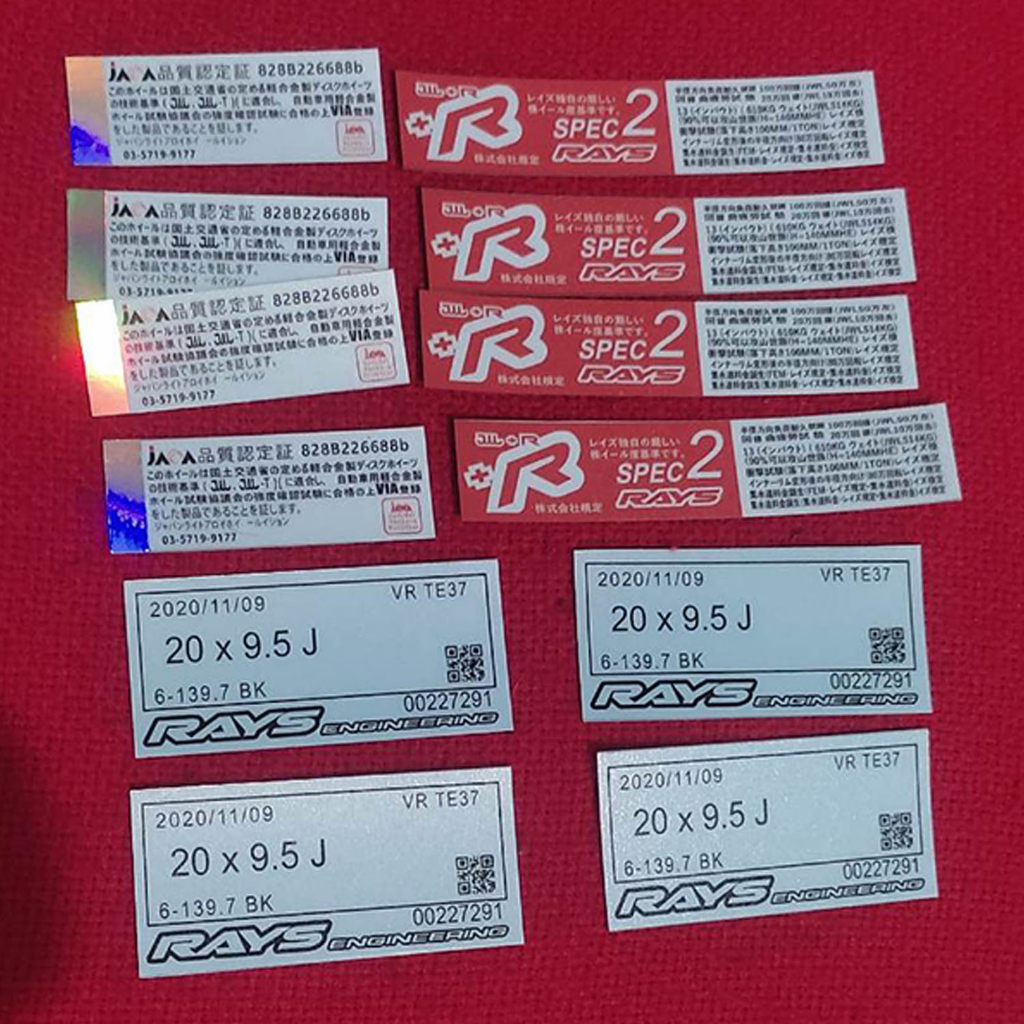 TE37 VOLK RAYS inner barrel sticker Limited Promo. | Shopee Philippines