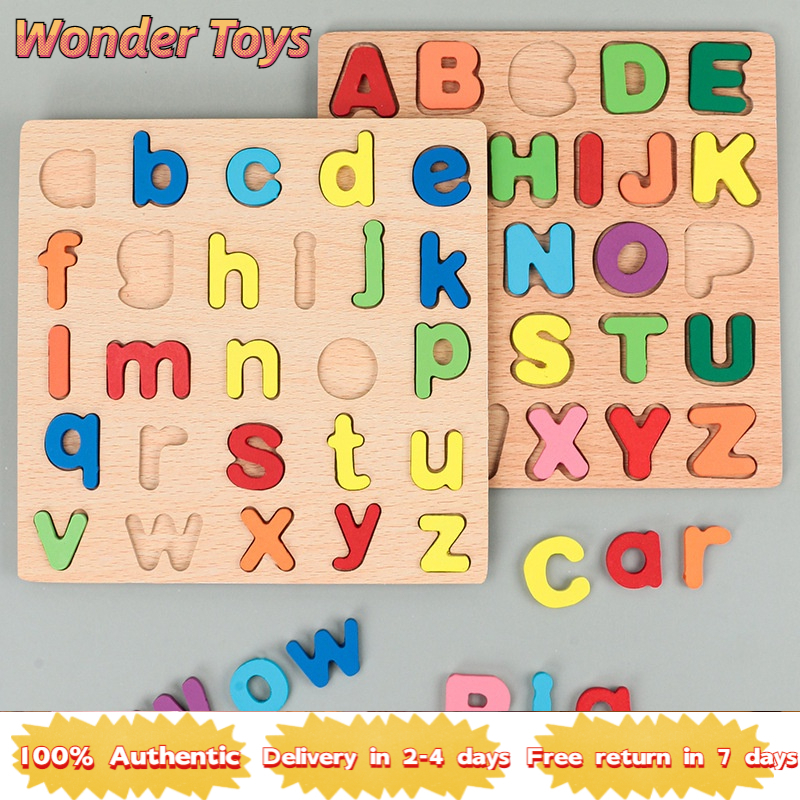 Alphanumeric Puzzle Wooden Toy Children's Educational Toy Digital ...