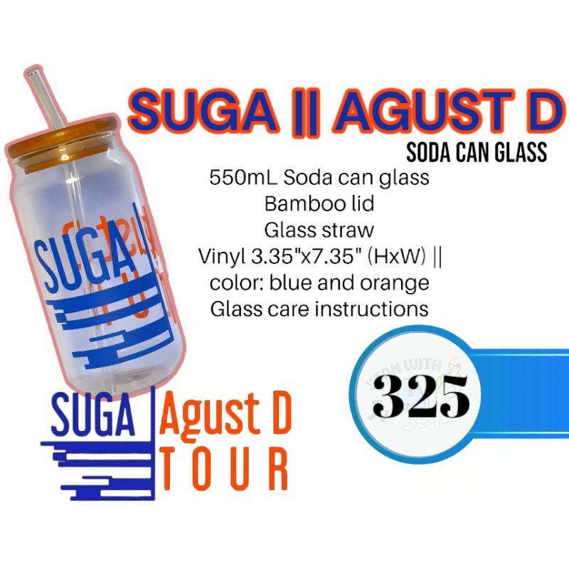 SUGA AGUST D SODA GLASS CAN | Shopee Philippines