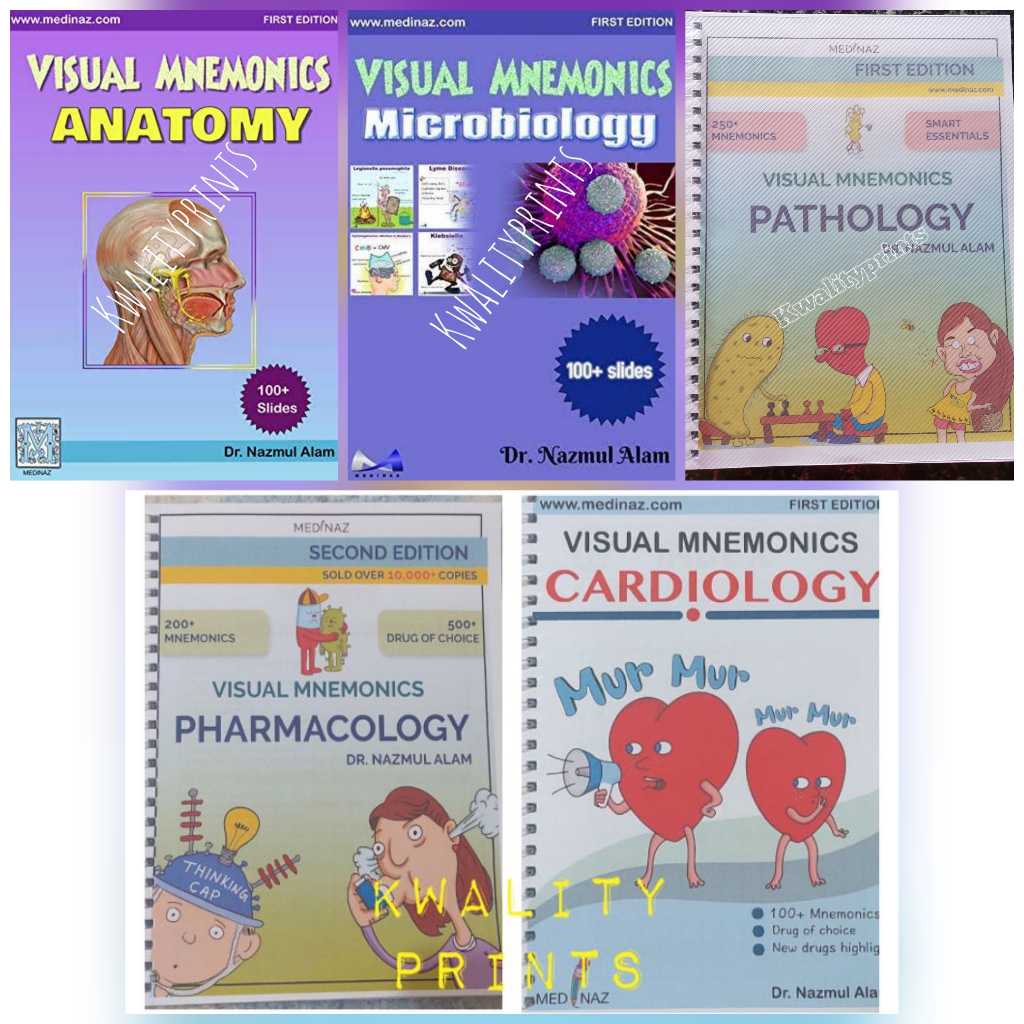 VISUAL MNEMONICS : CARDIOLOGY / PHARMACOLOGY / MICROBIOLOGY / ANATOMY ...