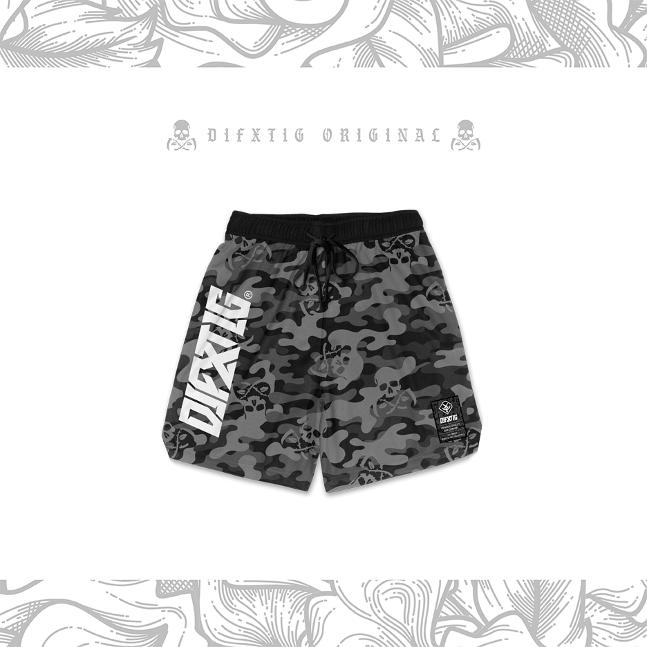 DIFXTIG® CLOTHING - "CAMOSKULL short" - woven microfiber | Unisex | Men ...