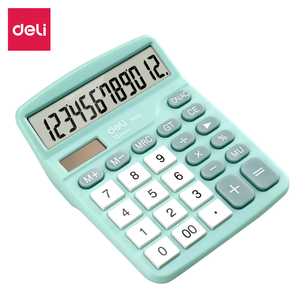 Deli 837ES Basic Calculator Portable Desktop Calculators Student Office ...
