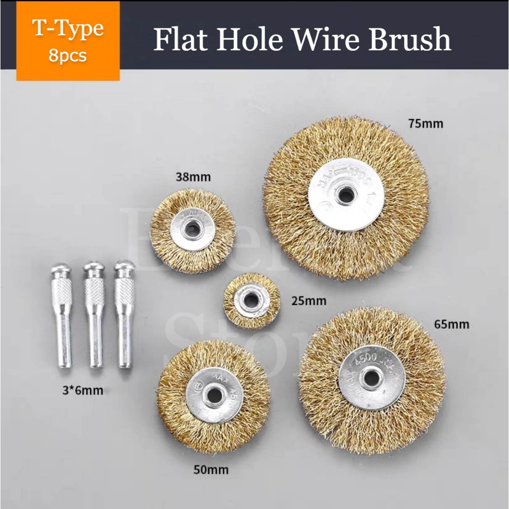 5pcs Set Wire Brush Wheel Steel Wire Polishing Wheel Grinder Cleaning ...