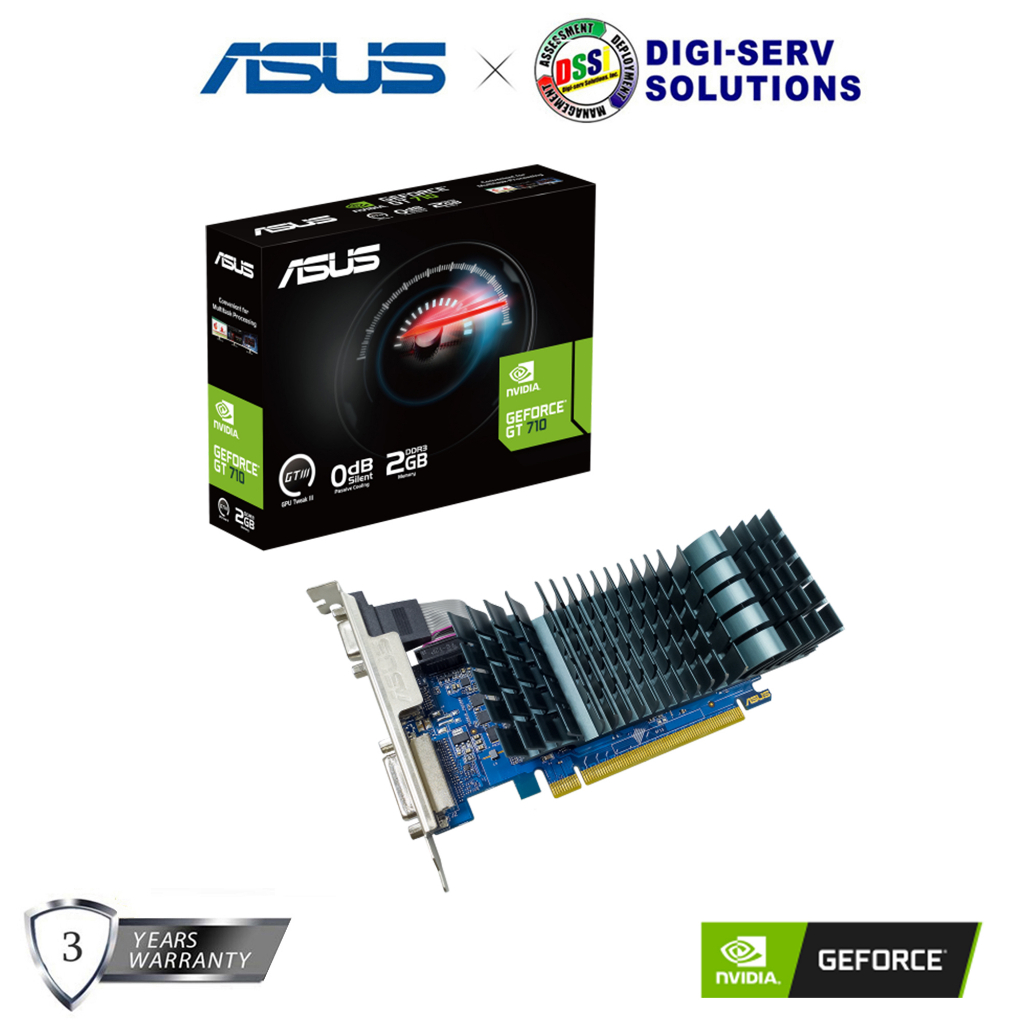 ASUS GeForce 710 2GB DDR3 EVO (GT710-SL-2GD3-BRK-EVO) Low-Profile GPU ...