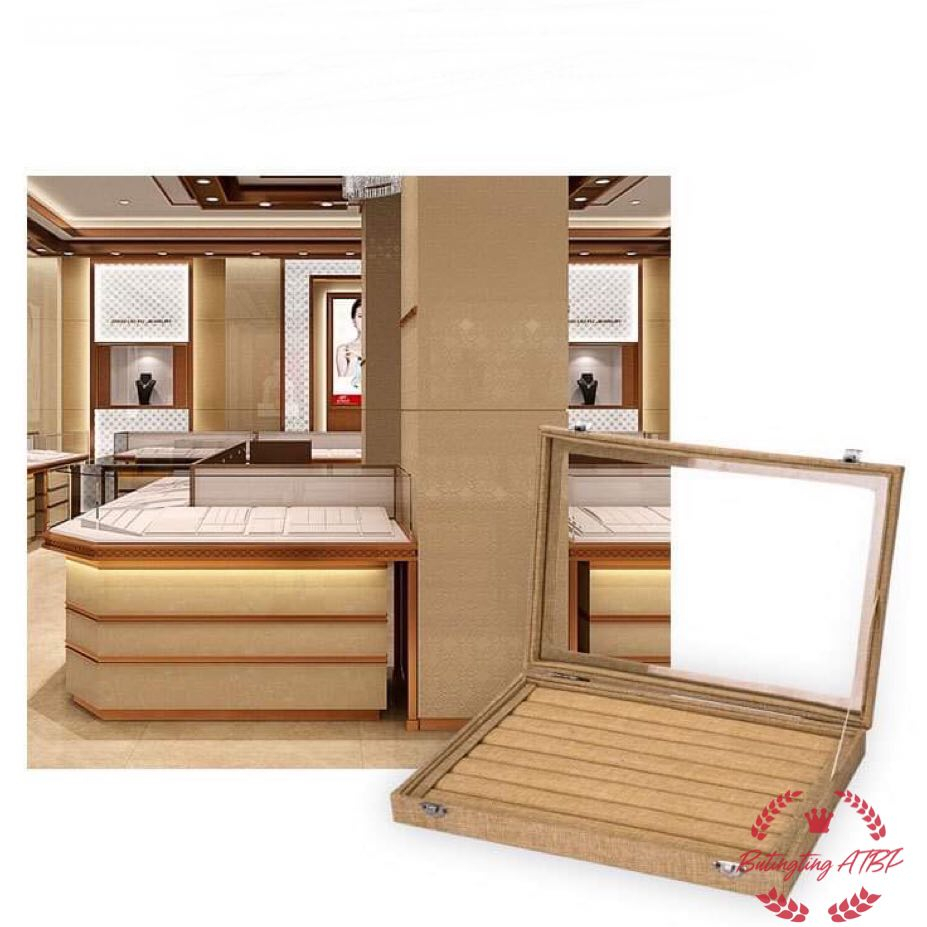 Large Premium Linen Acrylic Flip For Necklace Ring box | Shopee Philippines