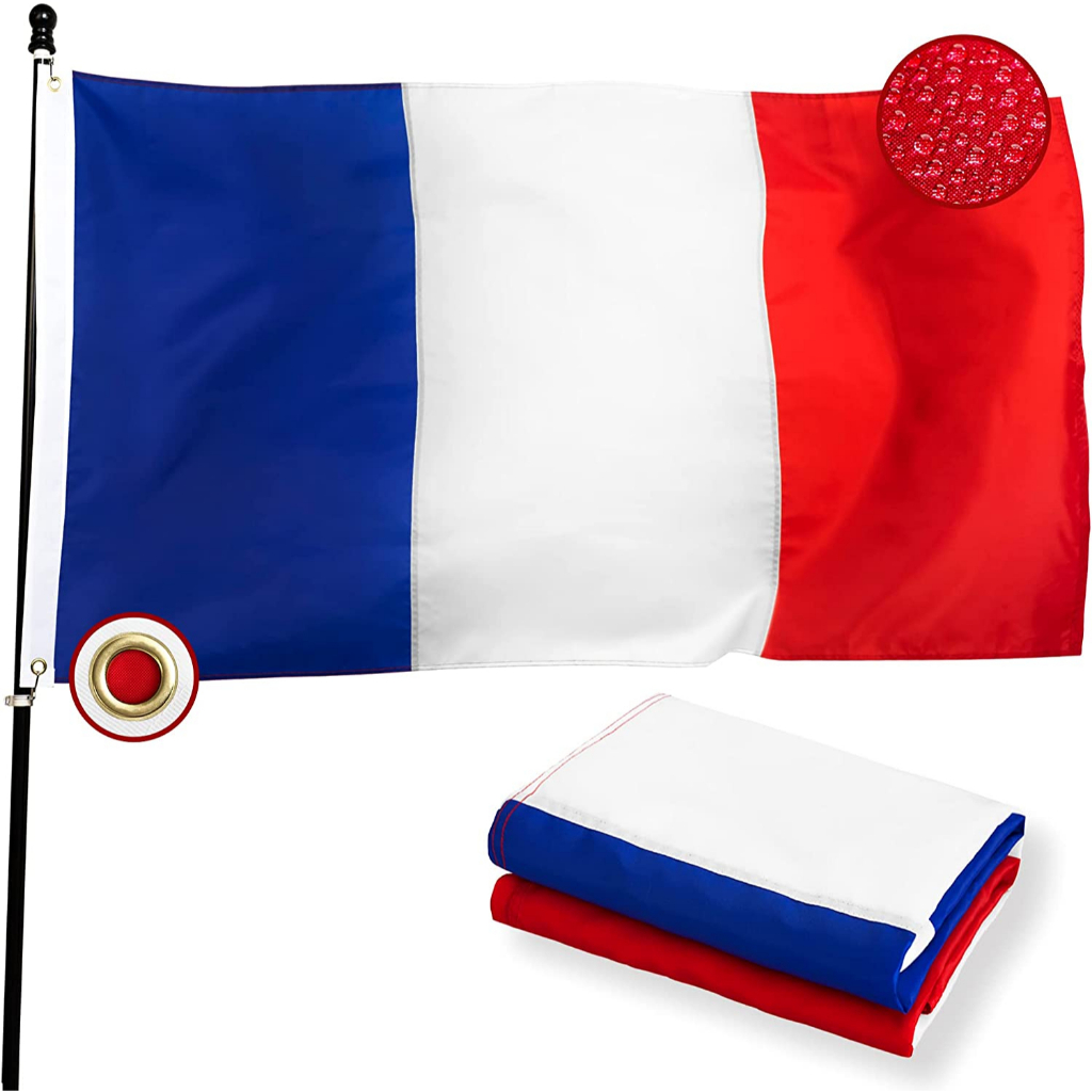 France Flag 3x5 ft Polyester French National Flags Double Sided with ...