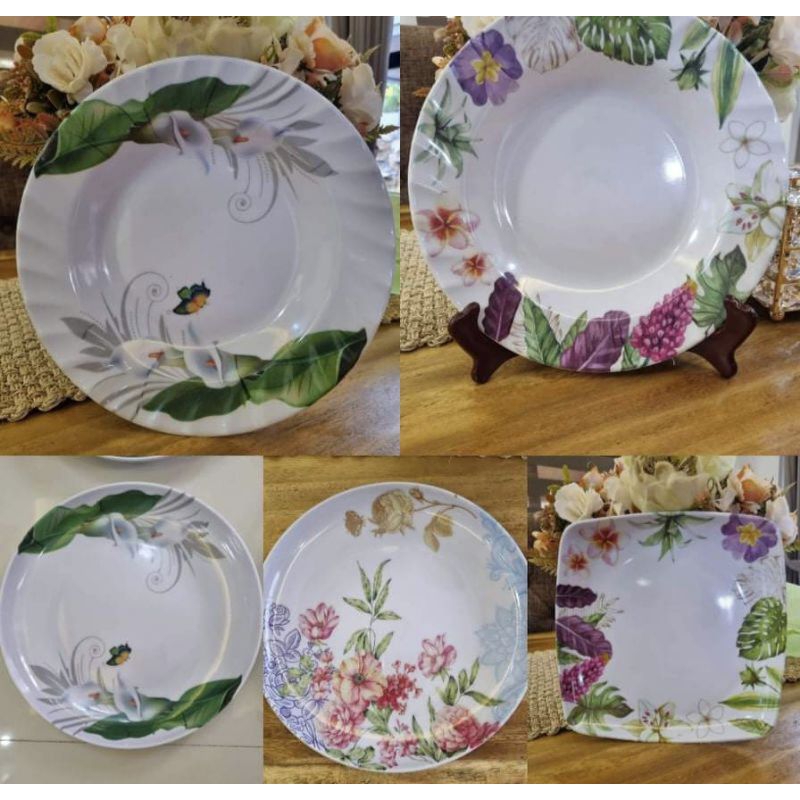 9 inches Round Melamine Moon plate and Corrugated plate(plastic ...