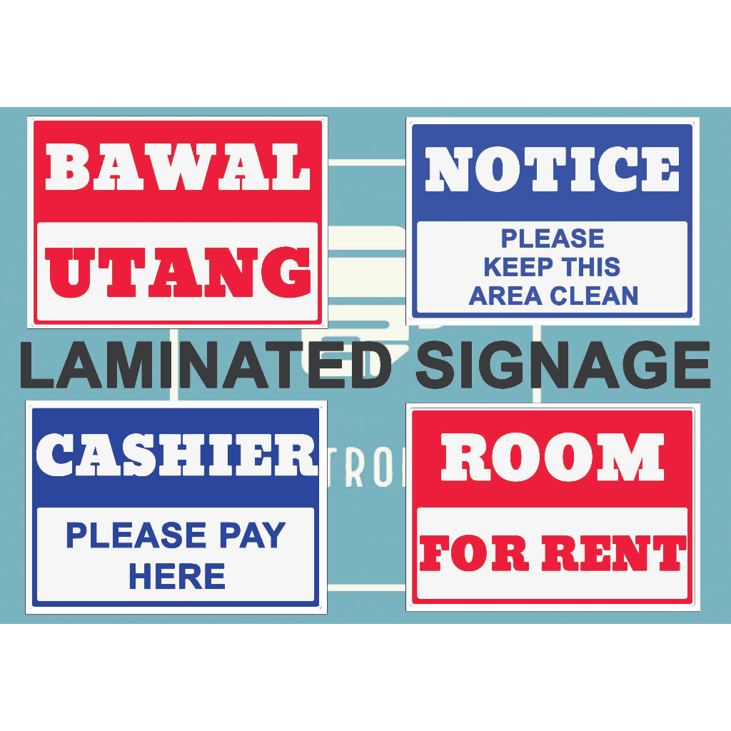 Laminated Signage A4 size | Shopee Philippines
