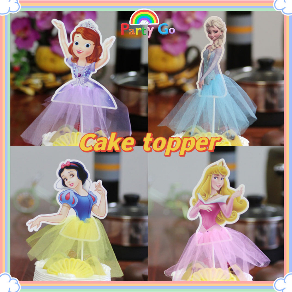 Creative Cake topper Insert Card Cartoon Flag Insert Birthday Cake ...