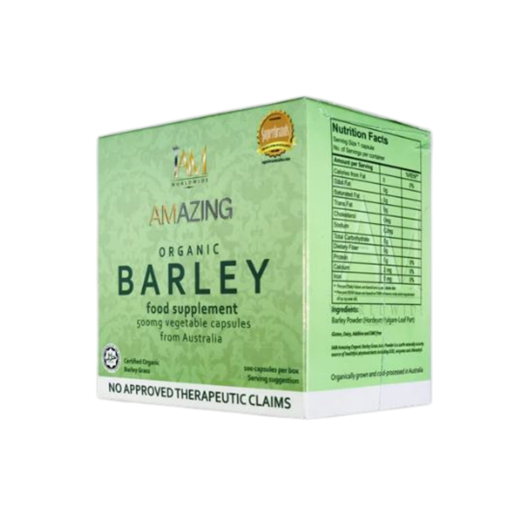 Original IAM Amazing Pure Organic Barley 100 Capsules | Shopee Philippines