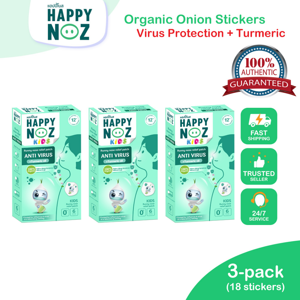 Happy Noz Organic Onion Sticker Anti-Virus for Baby and Kids - Boost ...