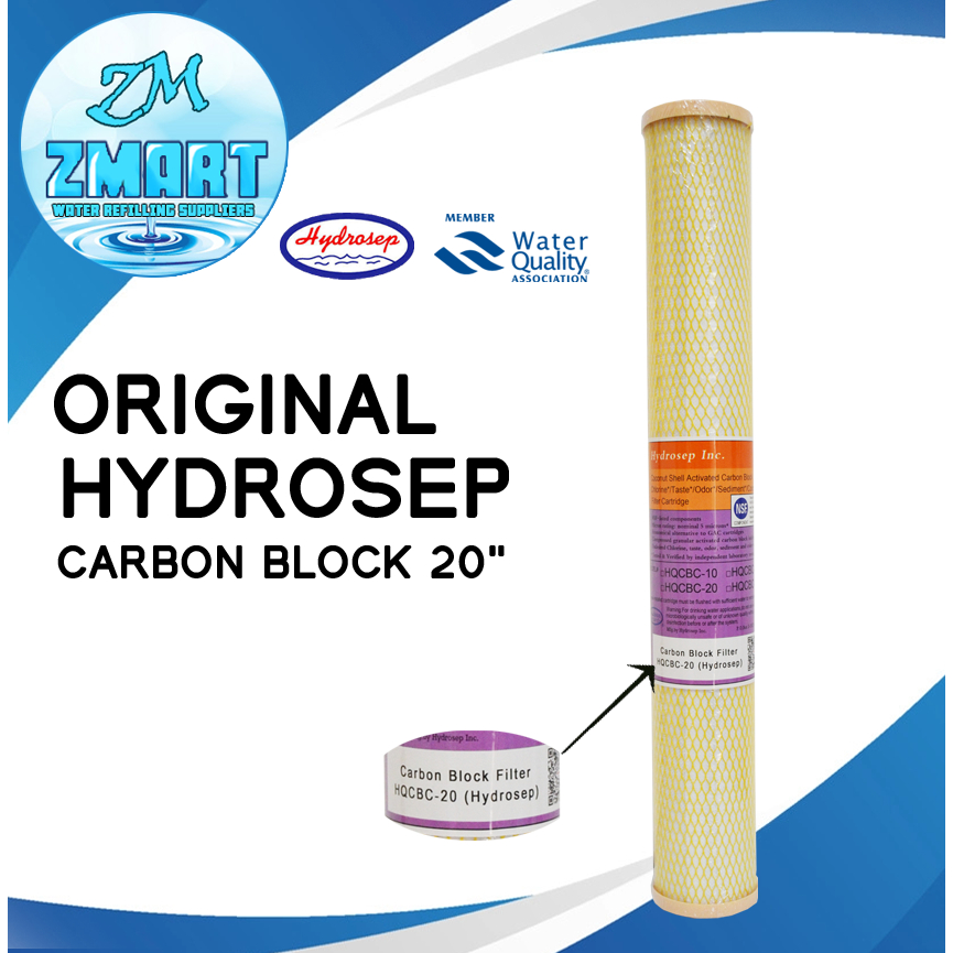 HYDROSEP ORIGINAL CARBON BLOCK FILTER | slim 20"|Coco Carbon Block ...