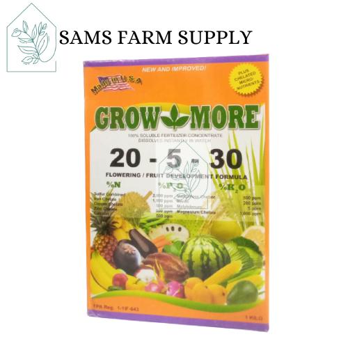 Grow More 20-5-30 Foliar Fertilizer 1kilogram by Sagrex | Shopee ...