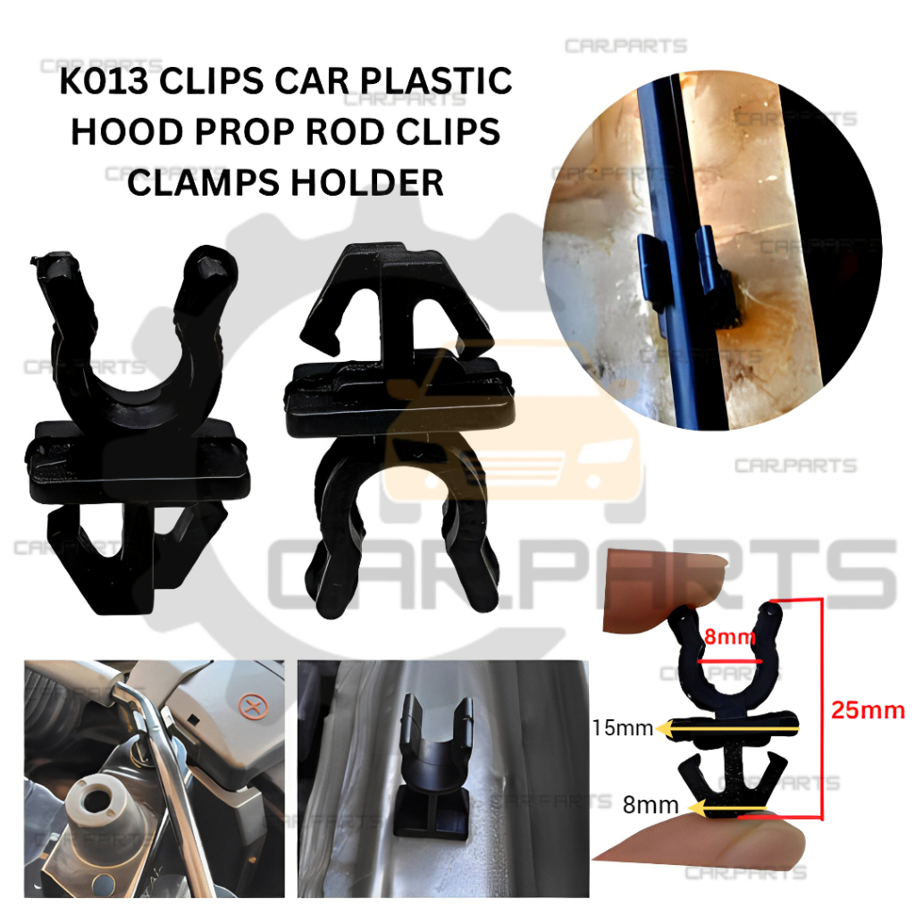CP 1 Pcs ABS Plastic Car Hood Support Prop Rod Fastener Clip Retainer ...