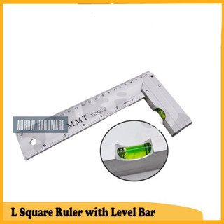 ALUMINUM SQUALA L-SQUARE ANGLE RULER WITH LEVEL BAR | Shopee Philippines
