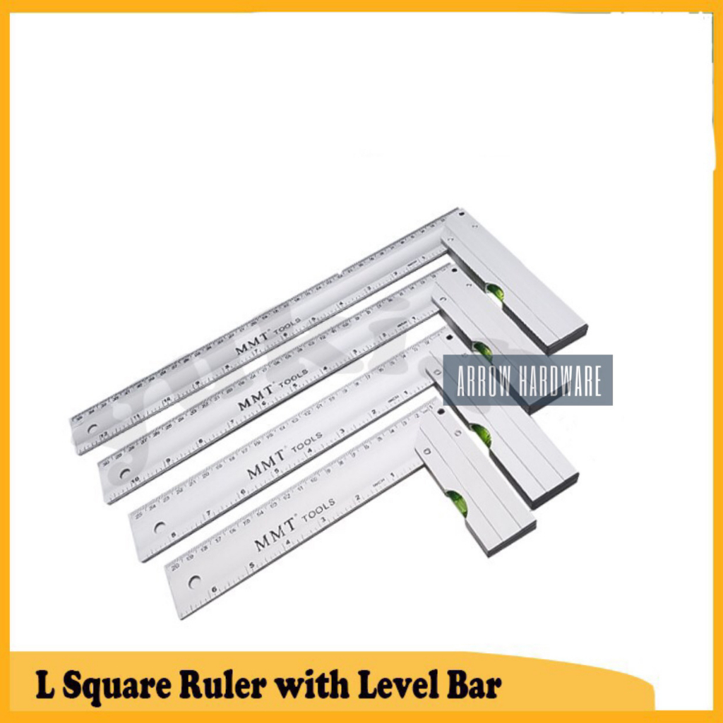 ALUMINUM SQUALA L-SQUARE ANGLE RULER WITH LEVEL BAR | Shopee Philippines