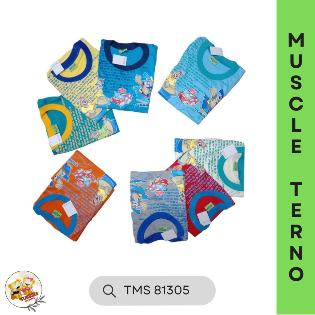 TMS 81305 ACTUAL STOCK Boys Set Muscle Terno Baby Boy Clothes Tubbies ...