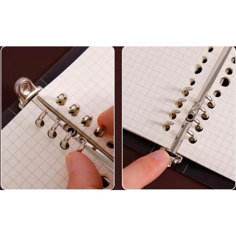 Retro Color Shackle Loose-leaf Binder Notebook Cover A5/B5 PP Frosted ...