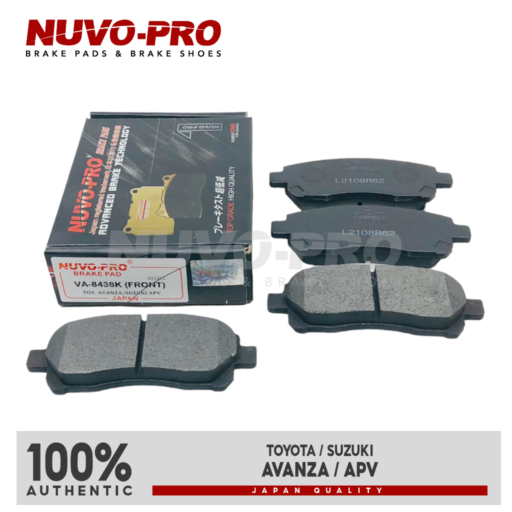 Nuvo-Pro Front Brake Pad Toyota Avanza 2006 - 2021 / Suzuki APV 2004 ...