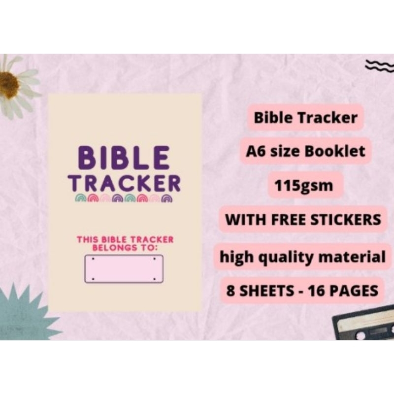 Bible Tracker with free stickers | Shopee Philippines
