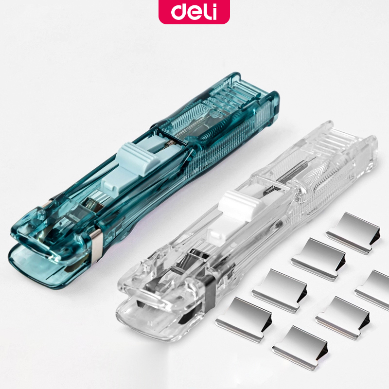 Deli 8597 8705 8598 Seamless Stapler Creative Stapler Binder Clips ...