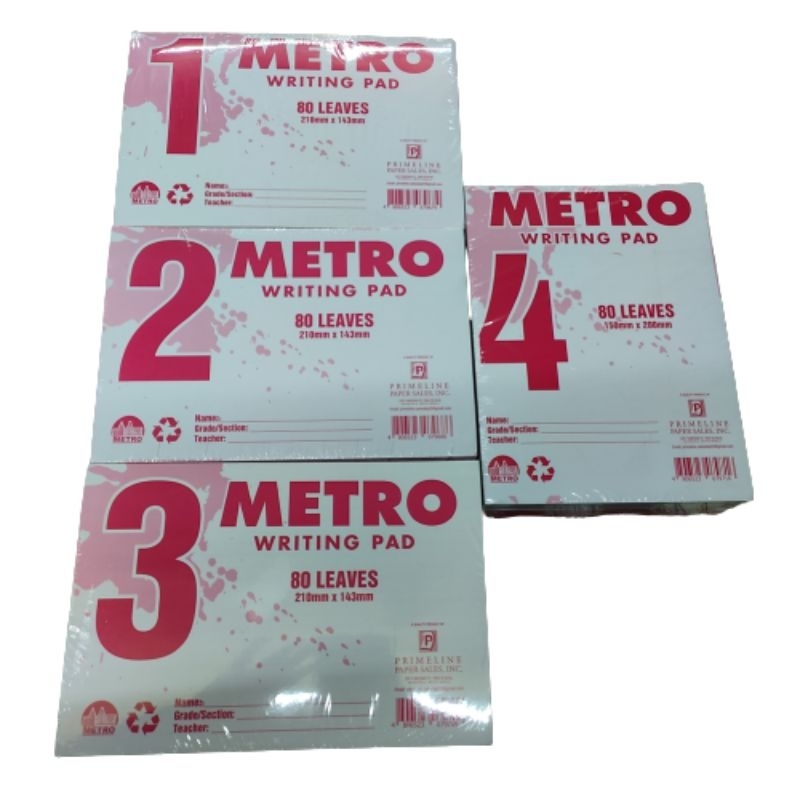 Writing pad paper Grade 1,2,3,4 per 10pads | Shopee Philippines
