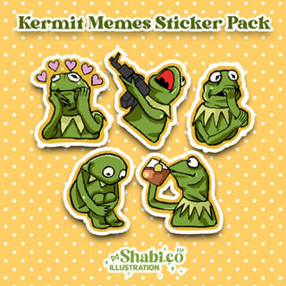 Kermit Frog Memes Sticker Set SET Vinyl Matte Laminated | Shopee ...