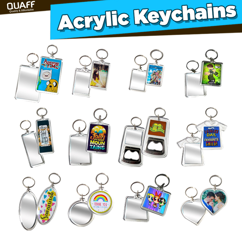 QUAFF Acrylic Keychain Photo Insert Keychain for Souvenir Keychain ...