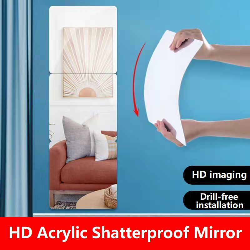 Acrylic Mirror Adhesive Mirror Wall Sticker Mirror for Wall splicing ...