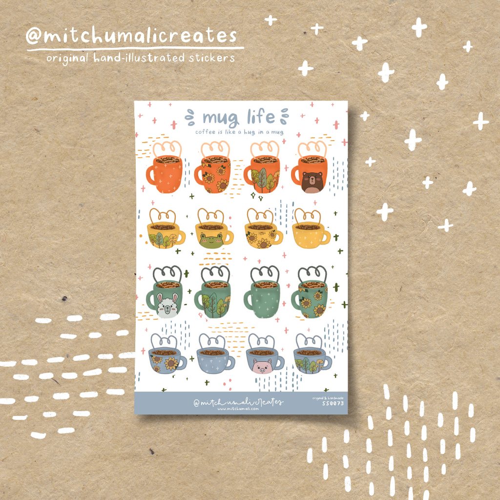 Mug Life - Coffee Tea Activity Planner Journal Sticker Sheets Deco and ...