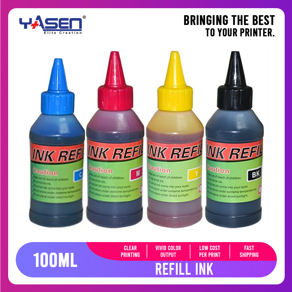 Refill Ink for Epson 100ml for Inkjet Printer | Shopee Philippines