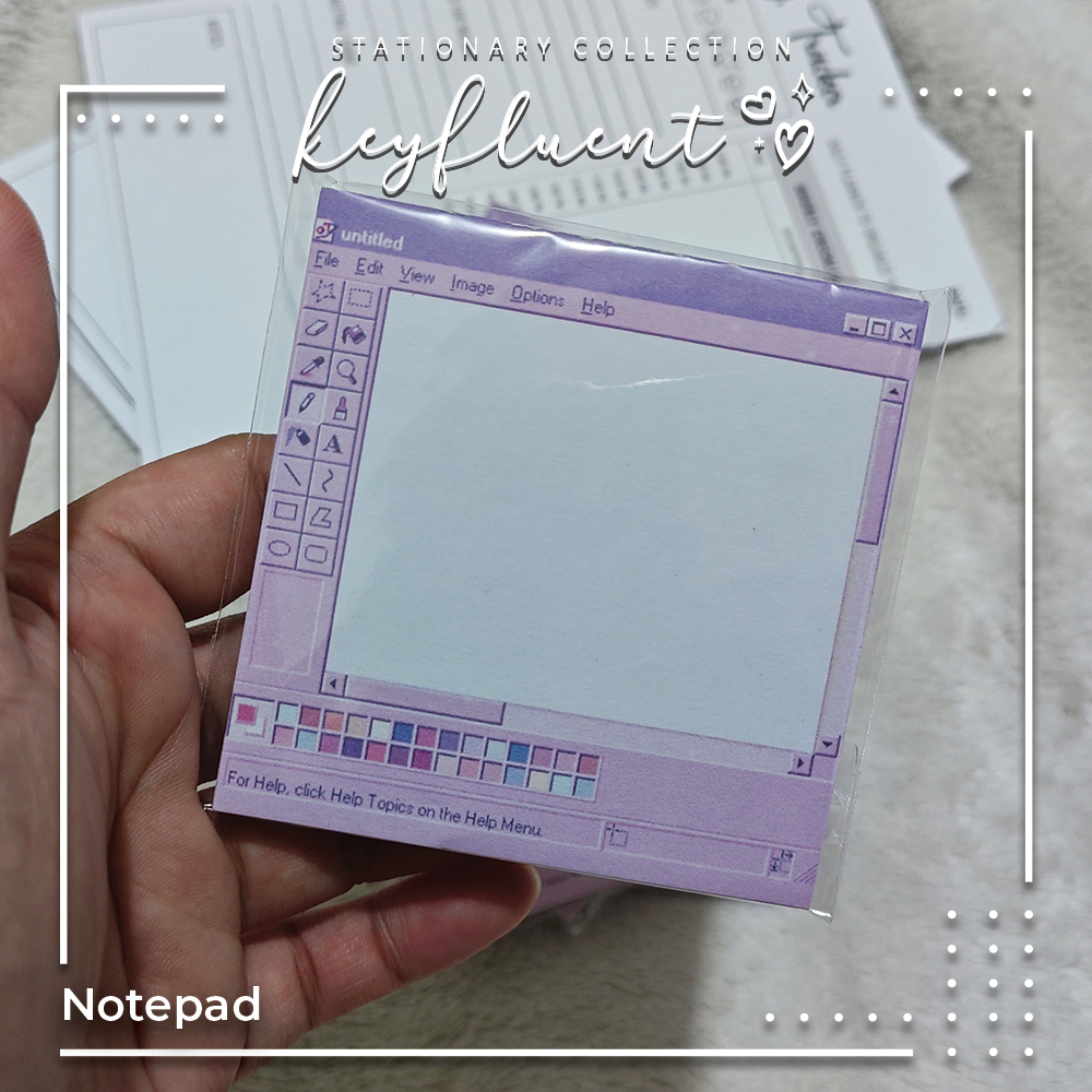 Cute MS Paint windows notepad | Shopee Philippines