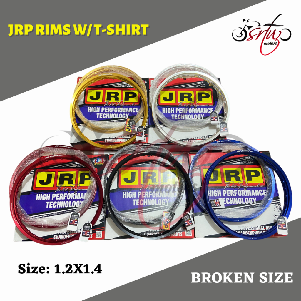SRTW JRP Rims Series 7 w/ T-Shirt Size 1.2x1.4 Original | Shopee ...