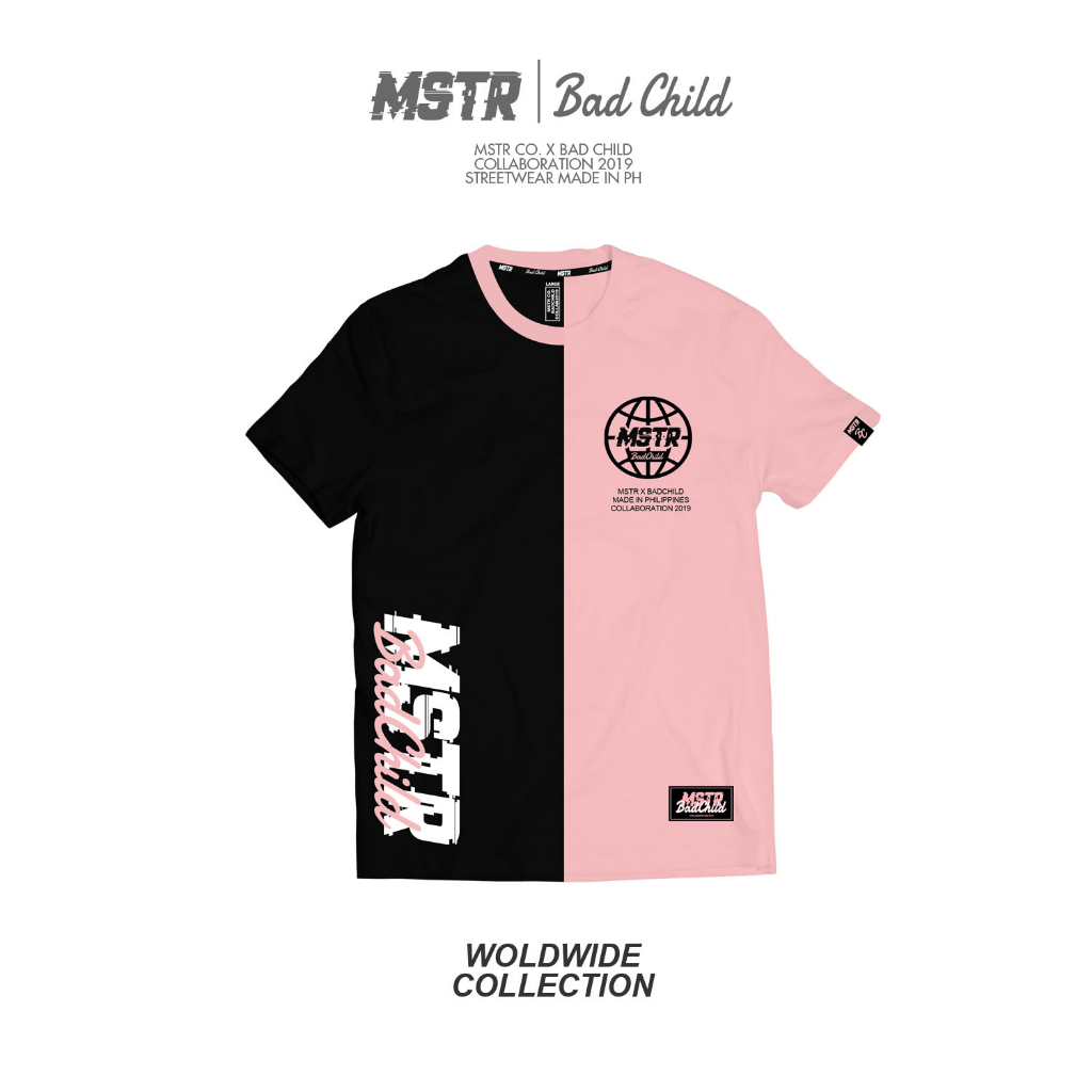 ALL LOCAL BRAND - MSTR CO. X BadChild "TWO TONE" Men T-Shirt (Black ...