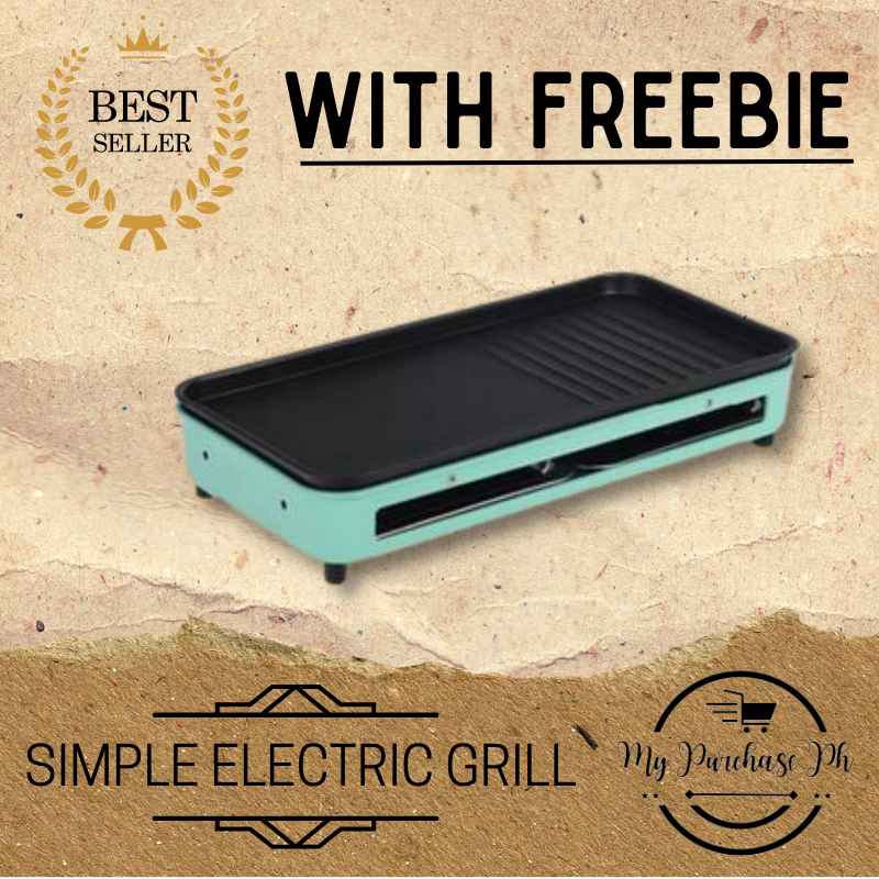 NO BLACK PLATE Multifunctional Simple Electric Green BBQ Grill Indoor ...