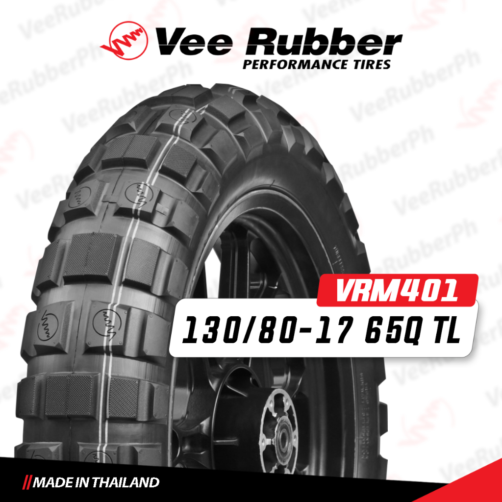 130/80-17 VRM401 (TL) Vee Rubber 130/80 - 17 Tubeless Motorcycle / ENDURO TIRES | Shopee Philippines