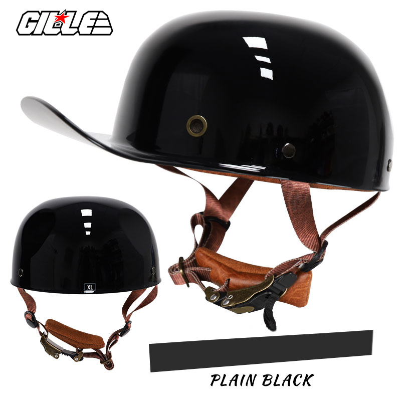 Gille Helmet NTS-VERSION1 Vintage Motorcycle Helmets Half Face Classic ...