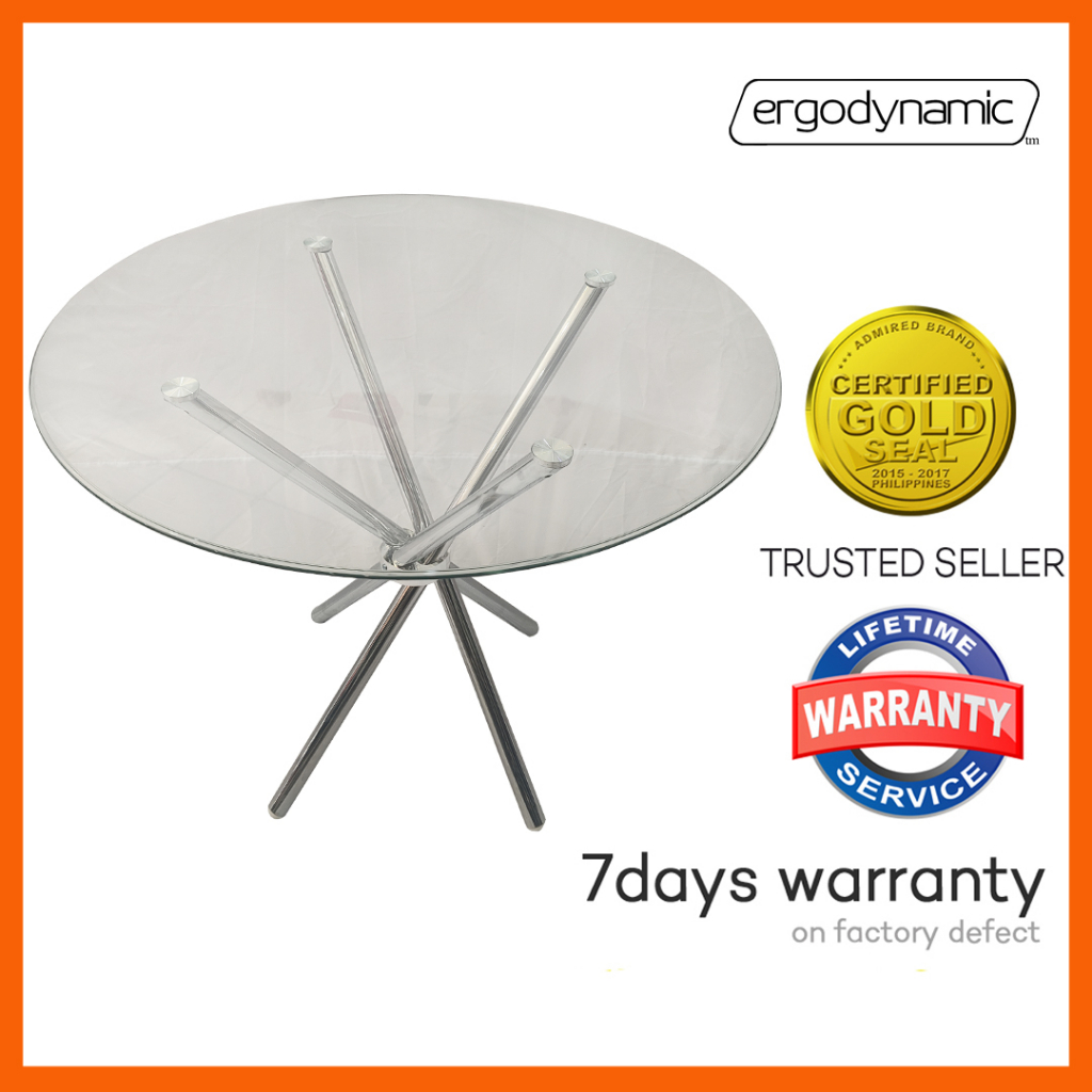 Ergodynamic GT-90R Round Glass Chopstick Table Furniture - Home ...