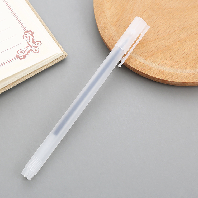 Transparent frosted gel pen 0.5mm point full needle tube bullet ...