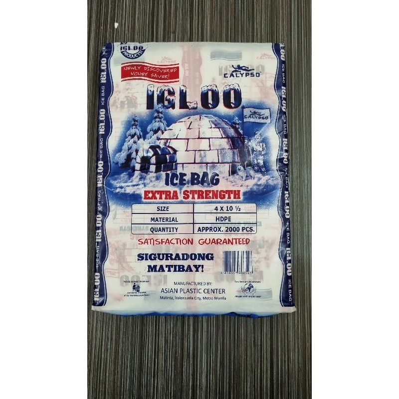 Igloo 4x10 1/2 Ice Bag 100pcs | Shopee Philippines
